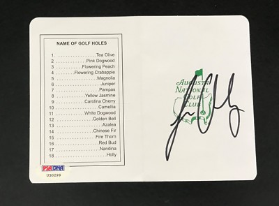 LOUIS OOSTHUIZEN SIGNED AUTOGRAPH AUGUSTA NATIONAL MASTERS SCORECARD ...