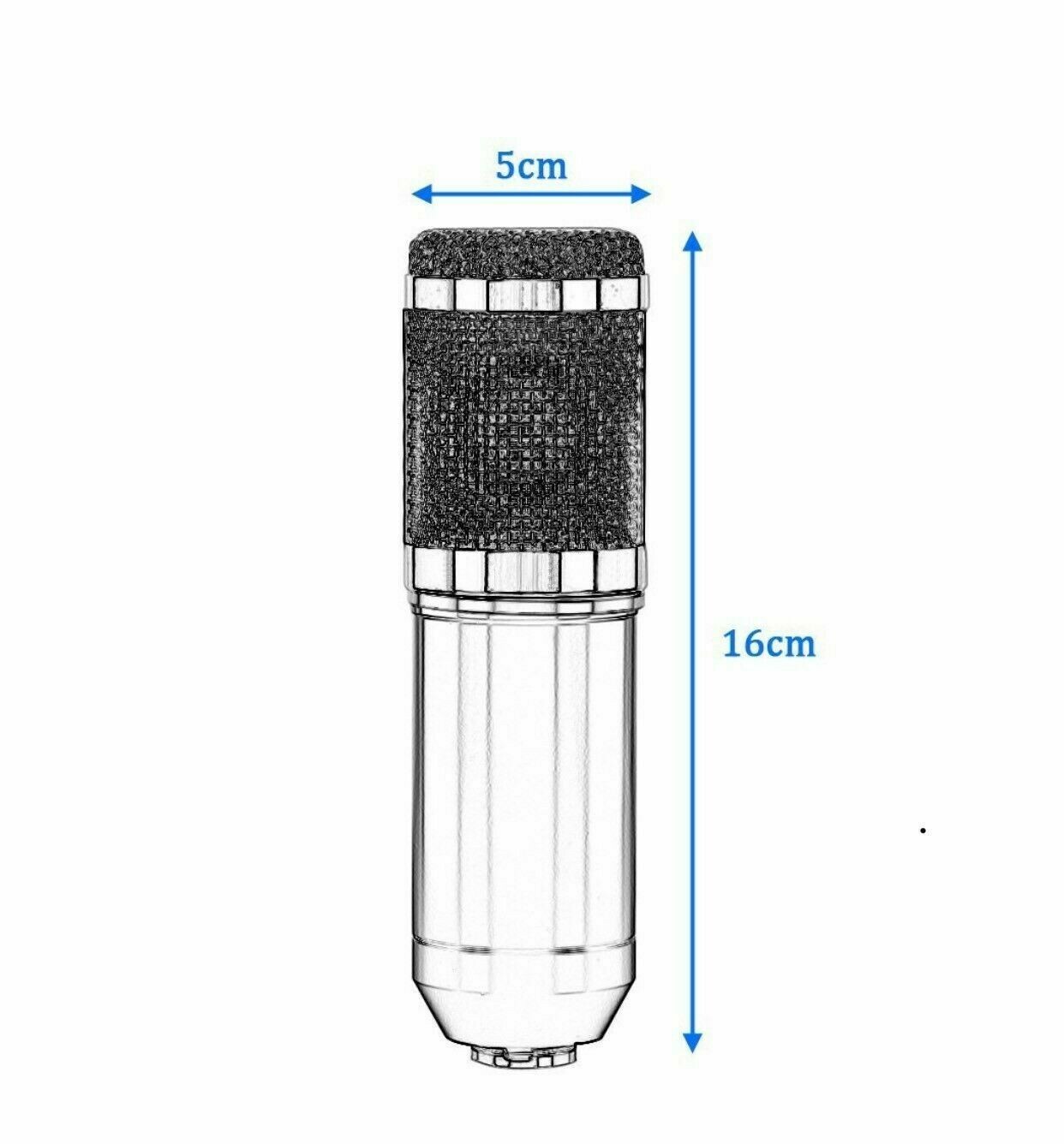 Excelvan BM-800 Condenser Studio Microphone Recording Mic With Shock ...