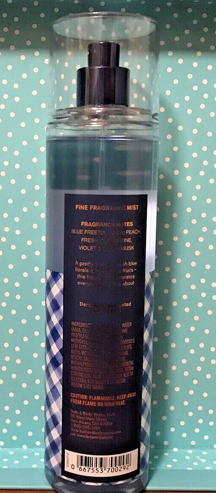 GINGHAM fragrance mist spray 8 OZ BATH BODY WORKS CLASSIC ORIGINAL BLUE ...