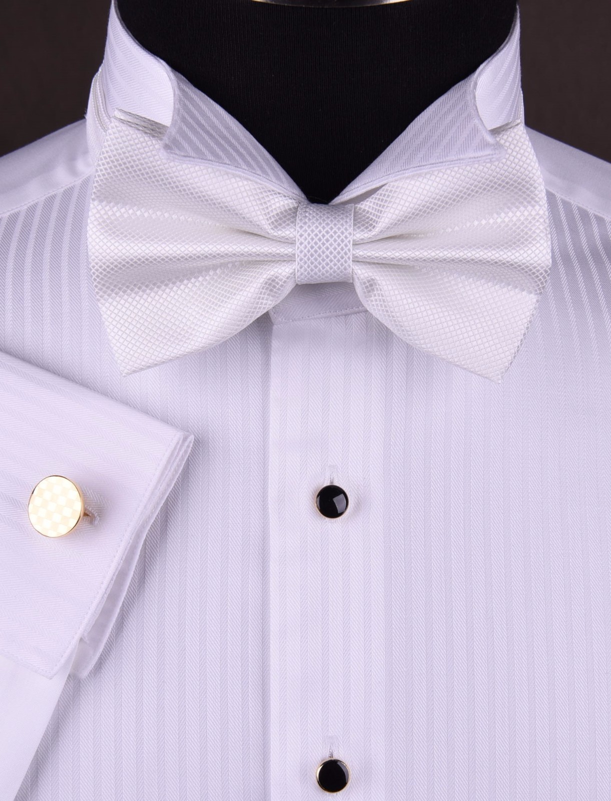 White Luxury Formal Tuxedo Dinner Shirt For Wedding Or Dinner Evening ...