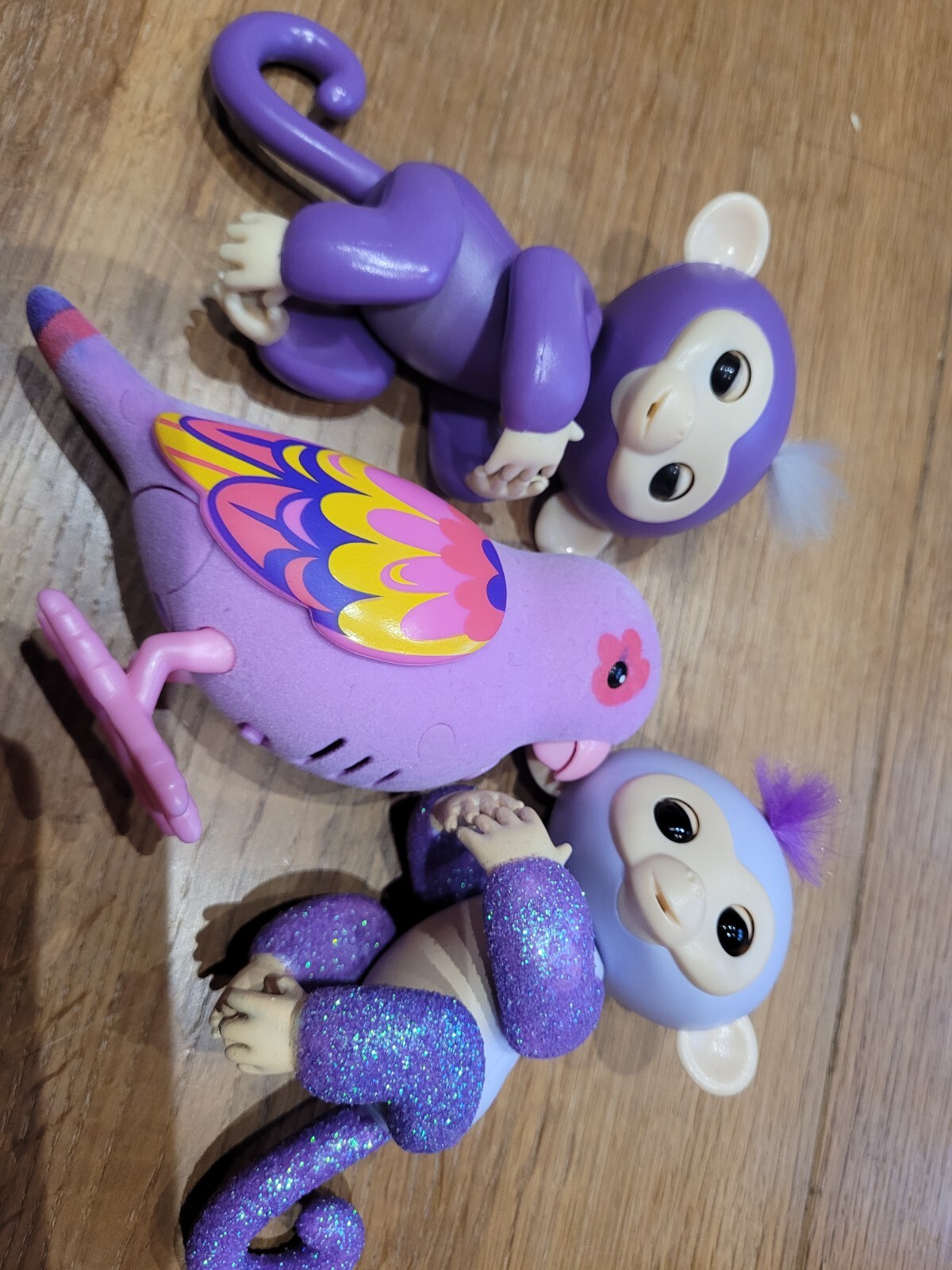 Finger Monkeys and Little Live Pet Bird Bundle Purple, Lilac Glitter ...