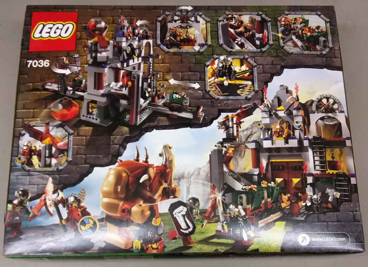 LEGO Castle 7036 Dwarves' Mine NEW! Dwarf King Giant Troll Rail Car | eBay