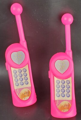Mattel Barbie Vintage 90's Pink Cell Mobile Phone Accessory - Set of 2 ...