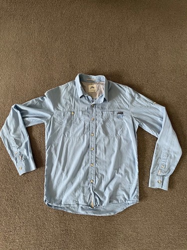 Rusty Mens Longsleeve Button Up Shirt Blue Size Small | eBay Australia