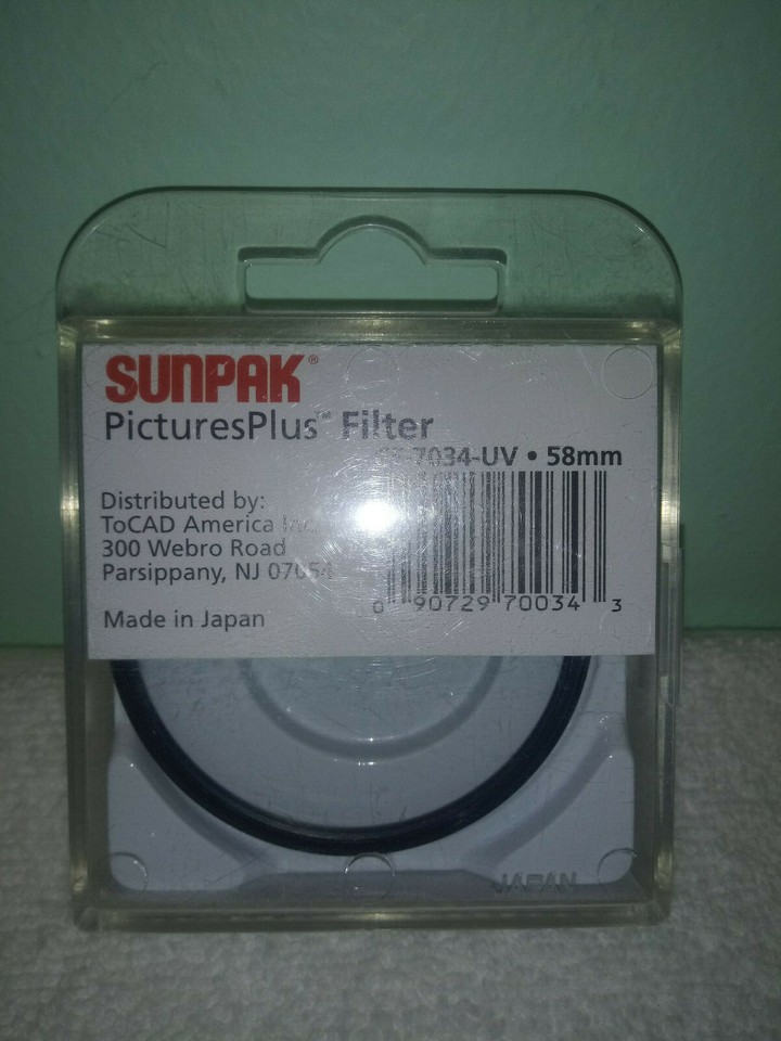 58MM SUNPAK BRAND FILTER NEW! ULTRAVIOLET HAZE | eBay