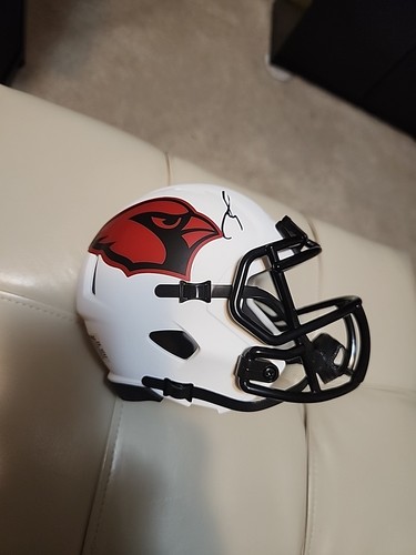 Larry Fitzgerald Autographed Mini Helmet | eBay