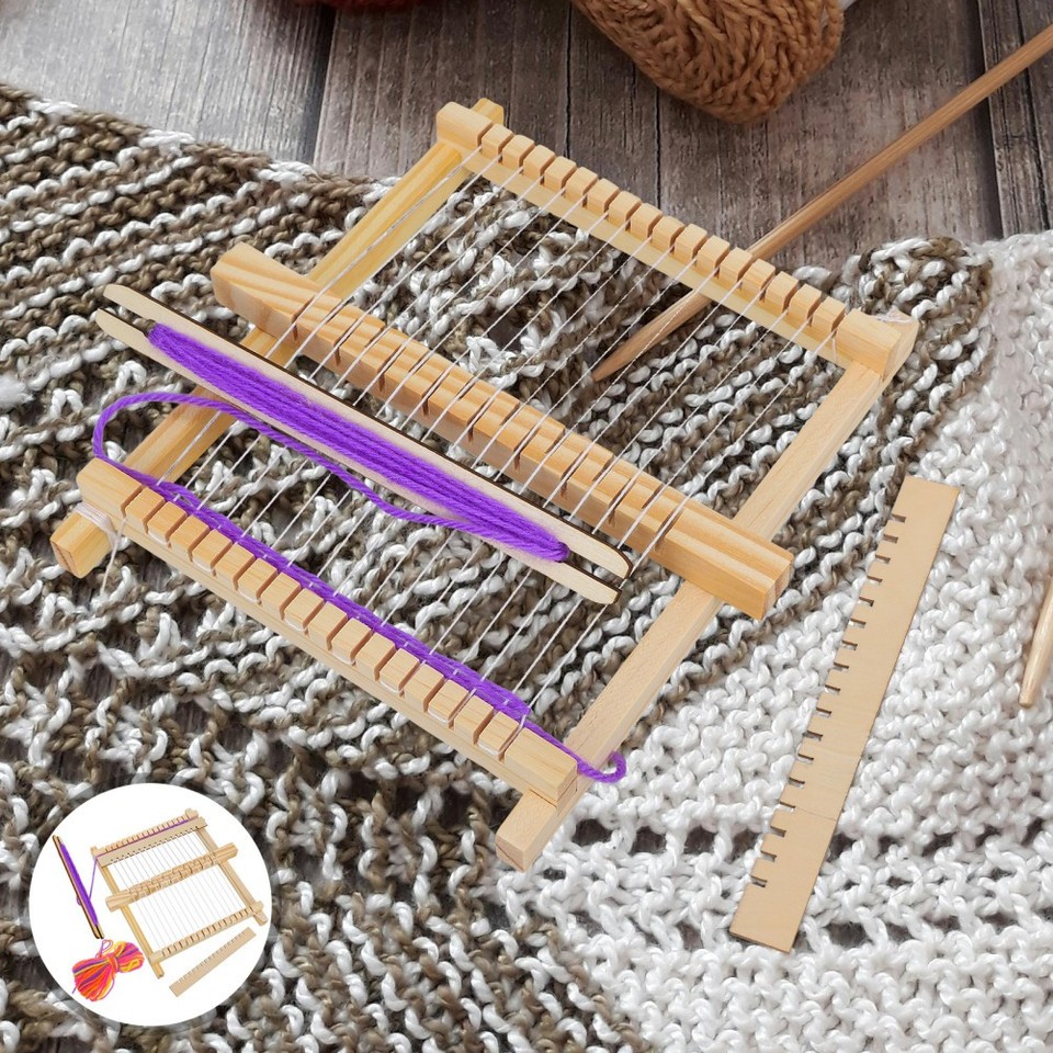 Wooden Weaving Tool Handloom Hand-knitting Loom Toys for Kids Children ...