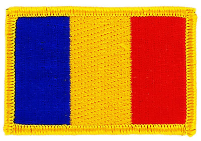 FLAG PATCH PATCHES ROMANIA ROUMANIA IRON ON COUNTRY EMBROIDERED WORLD ...