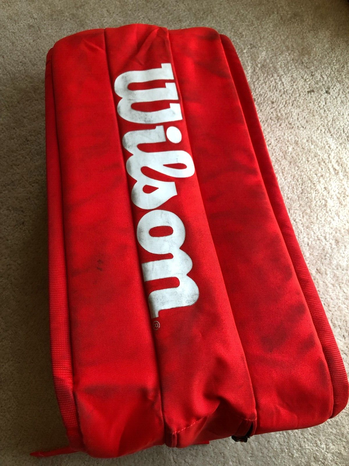 Wilson Super Tour 6 Pack Red Tennis Bag | eBay