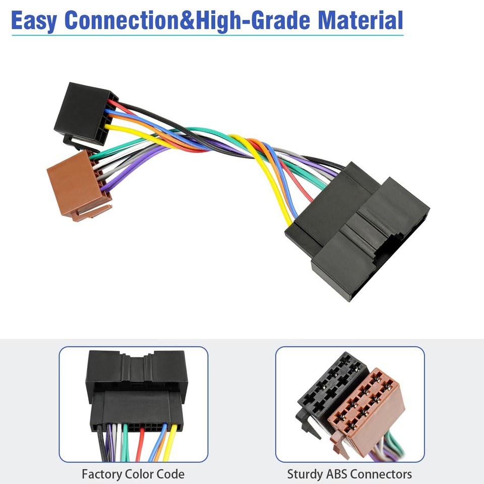 Stereo Wiring Harness for Ford ISO Radio Adapter,with Ford F-150 250 ...