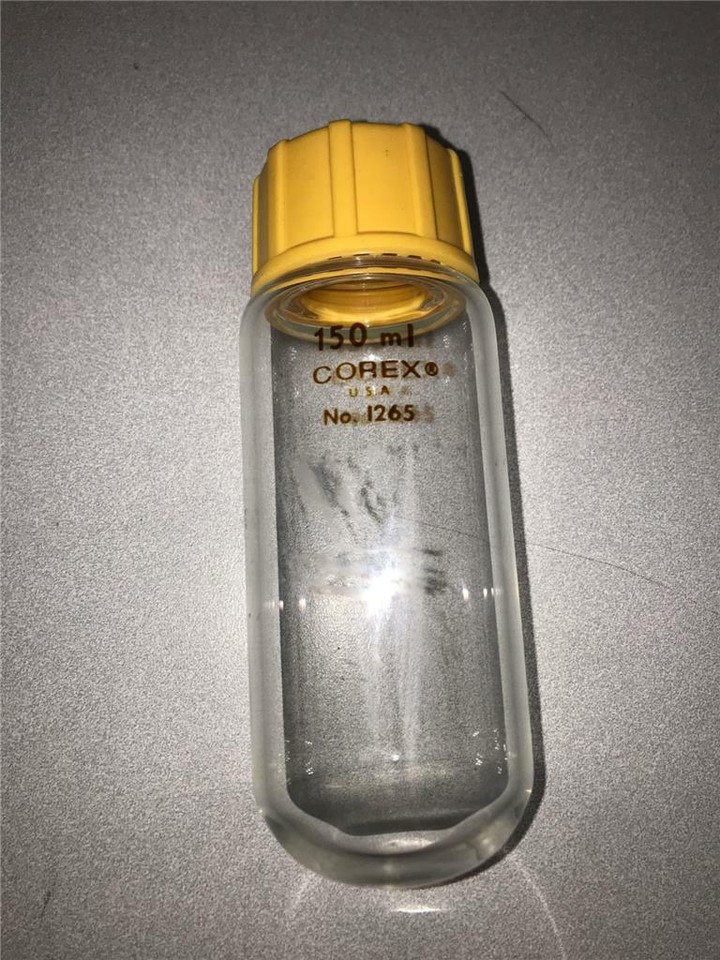 Large Corex Aluminosilicate Glass Centrifuge Tube / Bottle w/ Cap, 150 ...