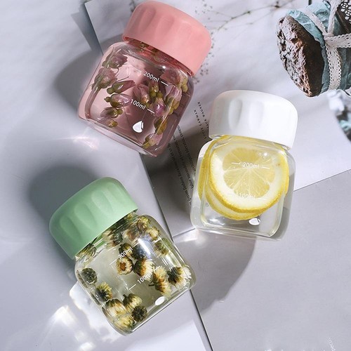 Cute Glass Water Bottle Borosilicate Glass Mini Water Cup Women | eBay