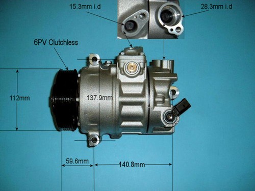OE SPEC AIR CON COMPRESSOR PUMP FOR AUDI A1 A3 TT VW CADDY GOLF PASSAT ...
