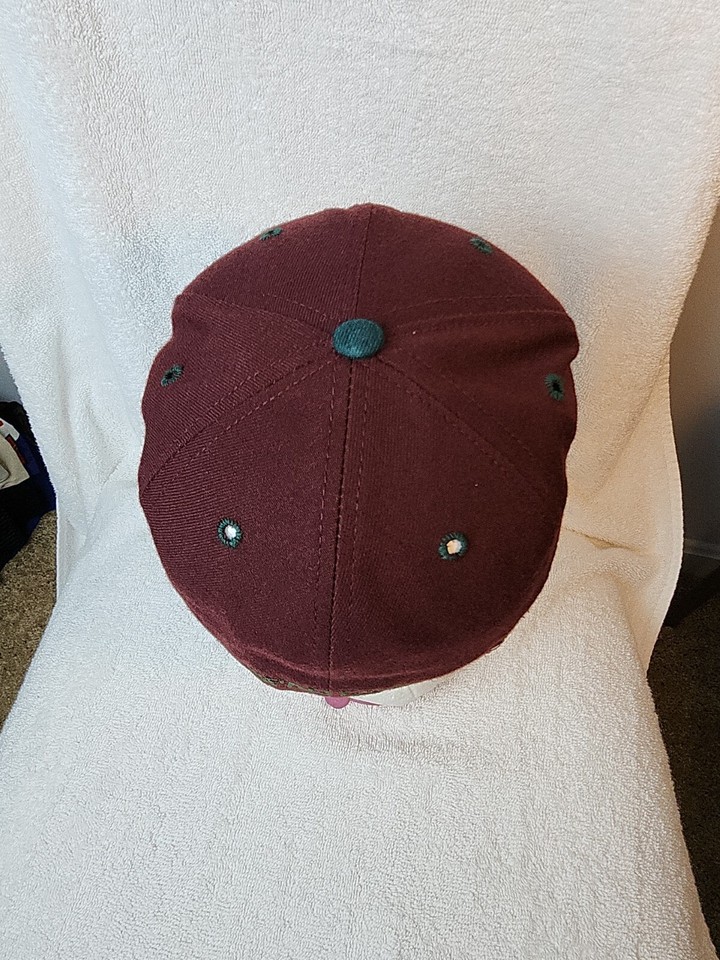 VINTAGE Michigan State Spartans Hat Cap Fitted 7 Maroon Green New Era ...