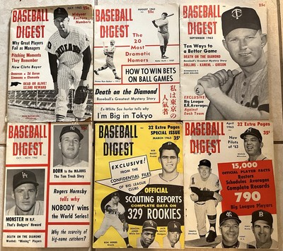 Lot Of 6 Vintage Baseball Digest Magazines, 1962 & 63’. Great Shape ...