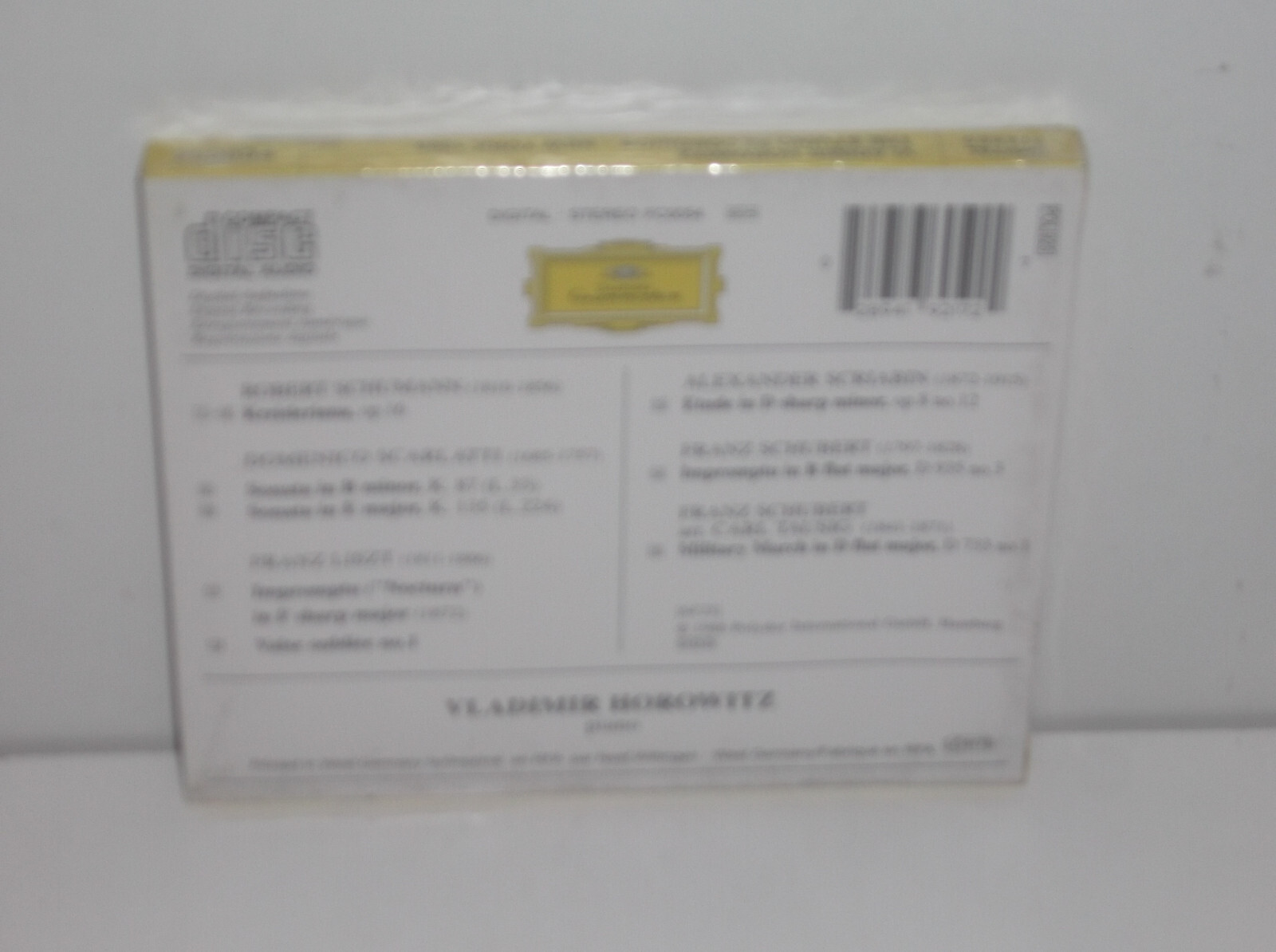 028941921727 Vladimir Horowitz The Studio Recordings New York 1985 New Sealed CD | eBay UK