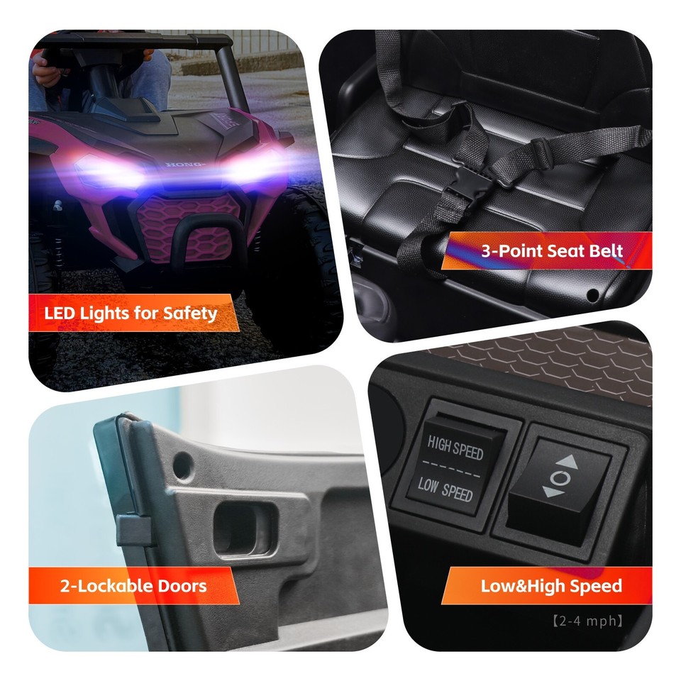 12V Kids Ride on UTV Electric Power Wheels Toy Quad Car with Remote ...