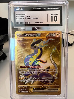 SVIEN - Miraidon ex #253 CGC 10 Gem Mint Gold Hyper Rare Full Art 2023 ...