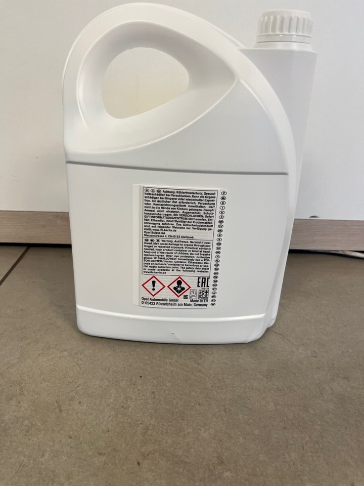 Genuine GM Vauxhall Anti Freeze Coolant Long Life Dex Cool 5 Litre ...