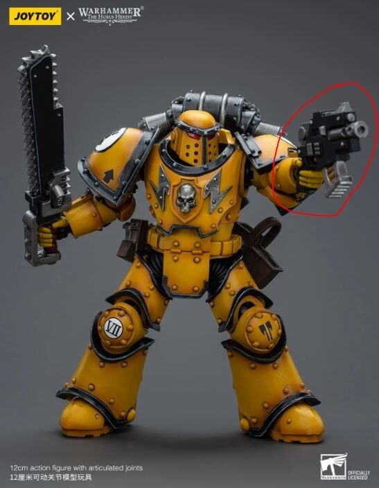JoyToy WH40K Imperial Fists Legion MKIII Legionary Bolter pistol 1:18 ...