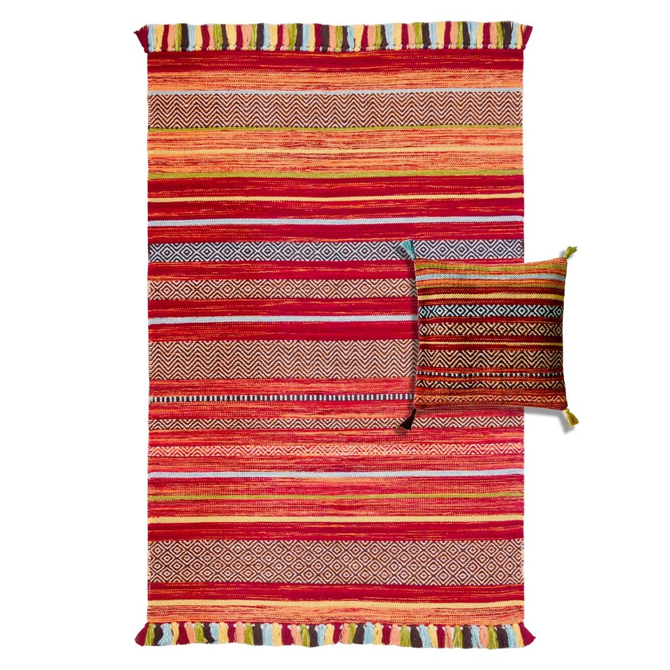 SMALL - LARGE KELIM KILIM ETHNIC NATIVE ORIENTAL WOVEN COTTON ...