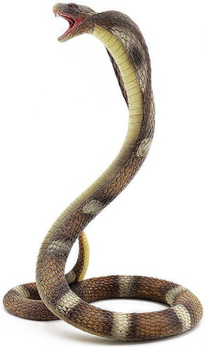 King Cobra Figurine Toy- Safari Animal Toys, Fake Snake Action Figures ...