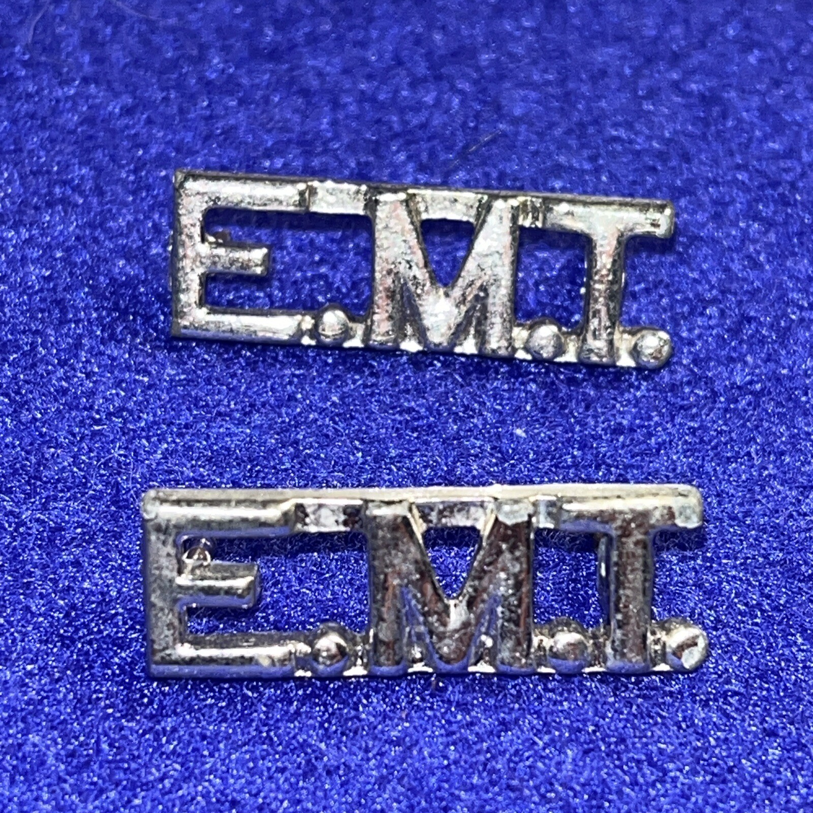 Silver EMT Medic Lapel Pins 2 Pair of Emergency Medical Technician ...