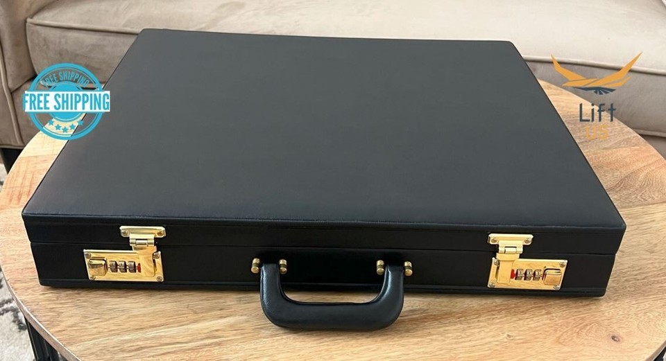 Masonic Regalia Apron Hard Case Briefcase MM or WM Mason Size Leather ...