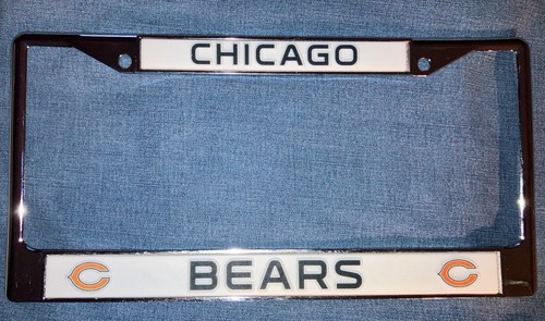 CHICAGO BEARS NFL Officially Licensed Chrome Auto License Plate Frame ...
