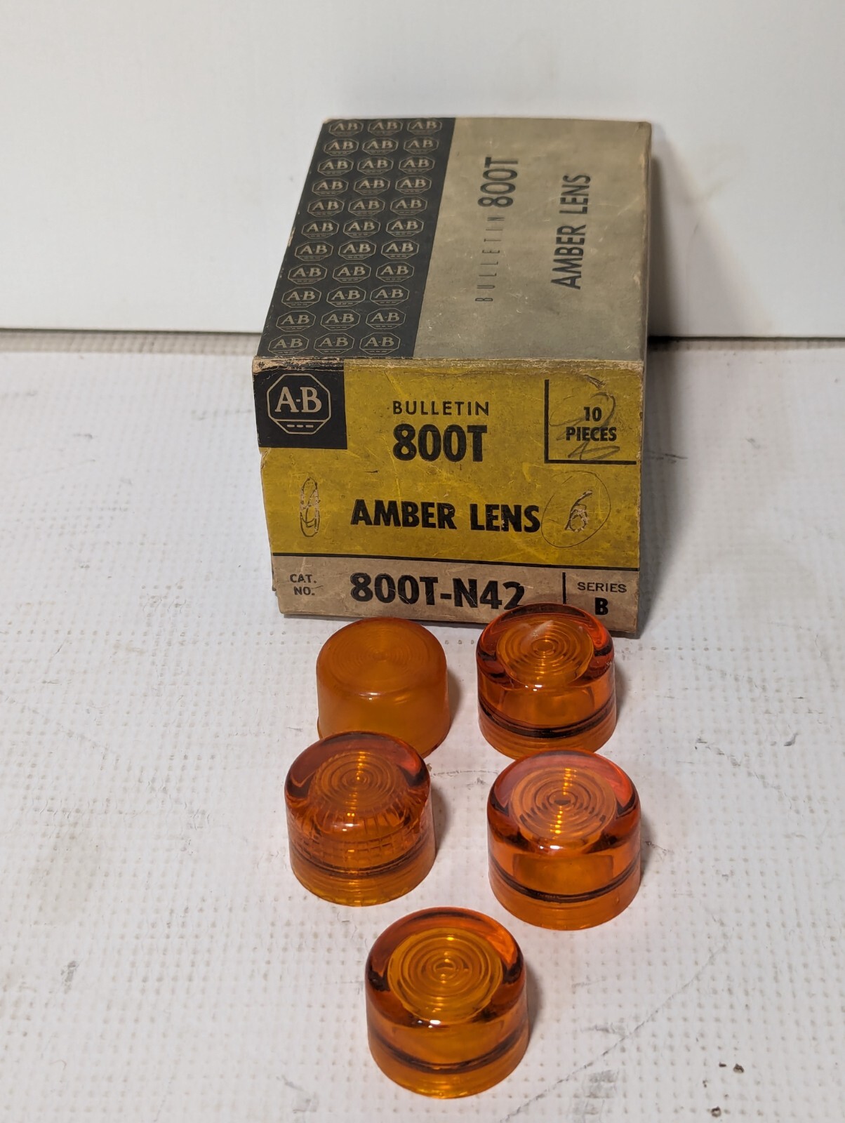 Lot of 5 Allen-Bradley Amber Lenses 800T-N42 | eBay