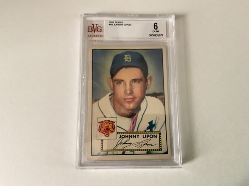 1952 topps #89 johnny lipon baseball card graded 6 | eBay
