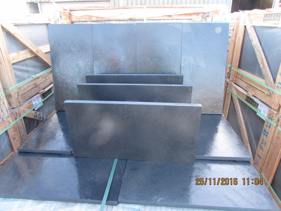 Black Slate Paving Patio Slabs Garden 5m2 600x300mm 20to25mm Thick FREE ...