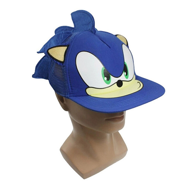 Kids Blue Sonic The Hedgehog Baseball Cap 3D Cartoon Boys Girls Hat ...