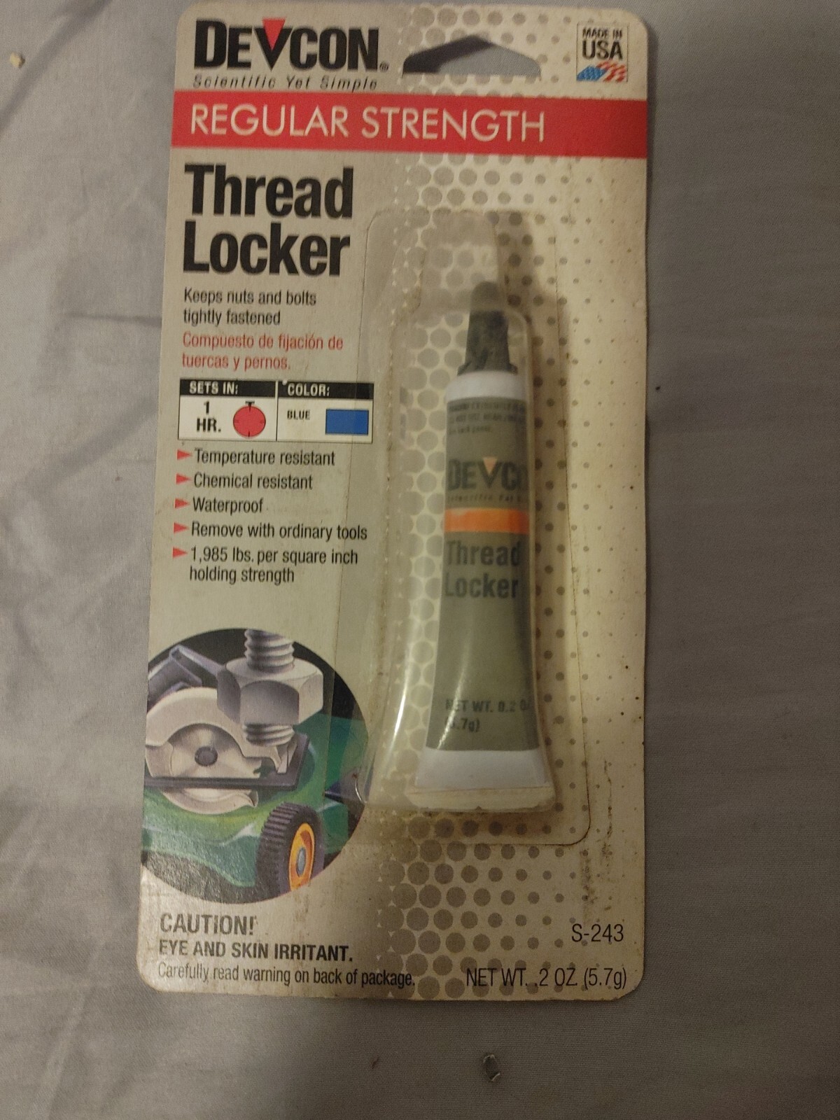 Devcon Blue Threadlocker #S-243 0.2 oz tube NEW Regular Strength | eBay