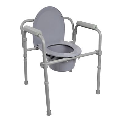 ProBasics 3-in-1 Folding Commode Chair with Full Seat, 350 lb Capacity ...