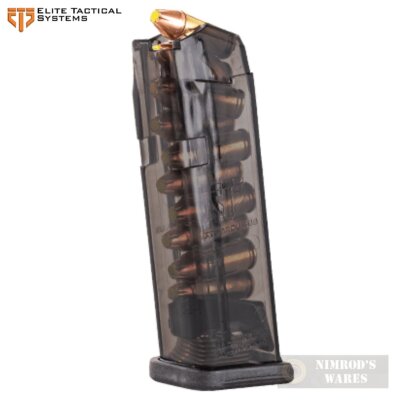 ETS Glock 19 9mm 10-Round MAGAZINE Gen 1-5 Carbon Smoke SMK-GLK-19-10 ...