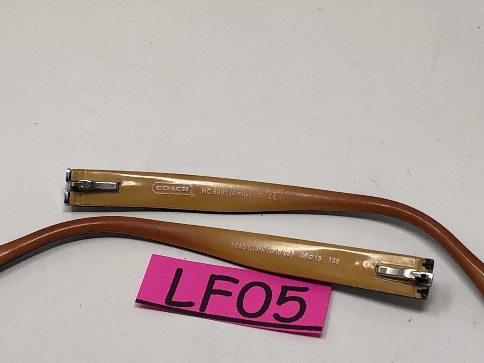 Authentic Temple Replacement PARTS Coach HC 6001 EMILY 5055 Tortoise ...