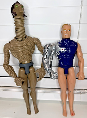 VINTAGE 1998 2PC MAX STEEL PSYCHO CYBORG BIO CONSTRICTOR 11" FIGURES ...