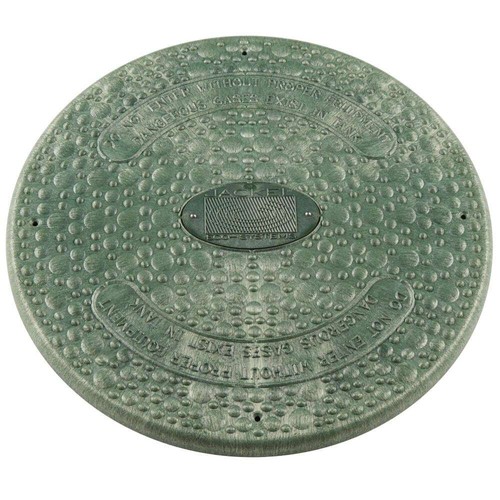 JACKEL Septic Tank Riser Cover Green Skid-Resistant Flat Mounting ...