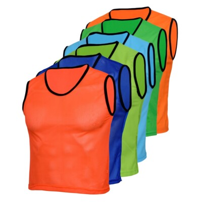 10 Football Soccer training Bibs for Youth Adult sports Rugby Hockey ...