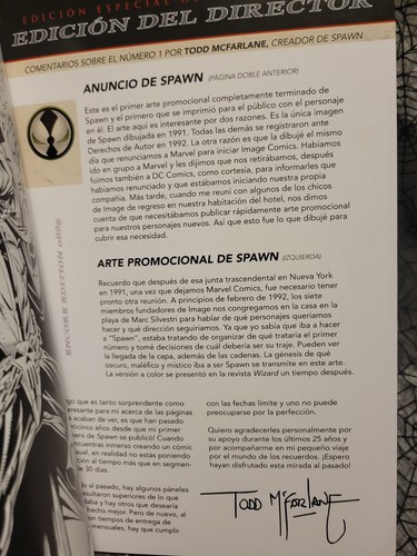 Spawn #1 Edicion Del Director 25 Aniversario Encore #200 Especial ...