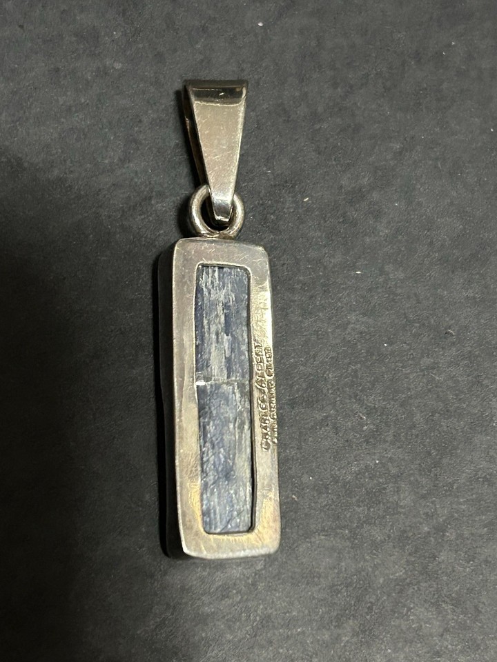Charles Albert Fine Sterling Silver Pendant With Kyanite, Stair Stepped ...
