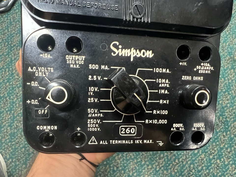 Vintage Simpson 260 Series 8P Analog Multimeter , Untested Rebuilt ...