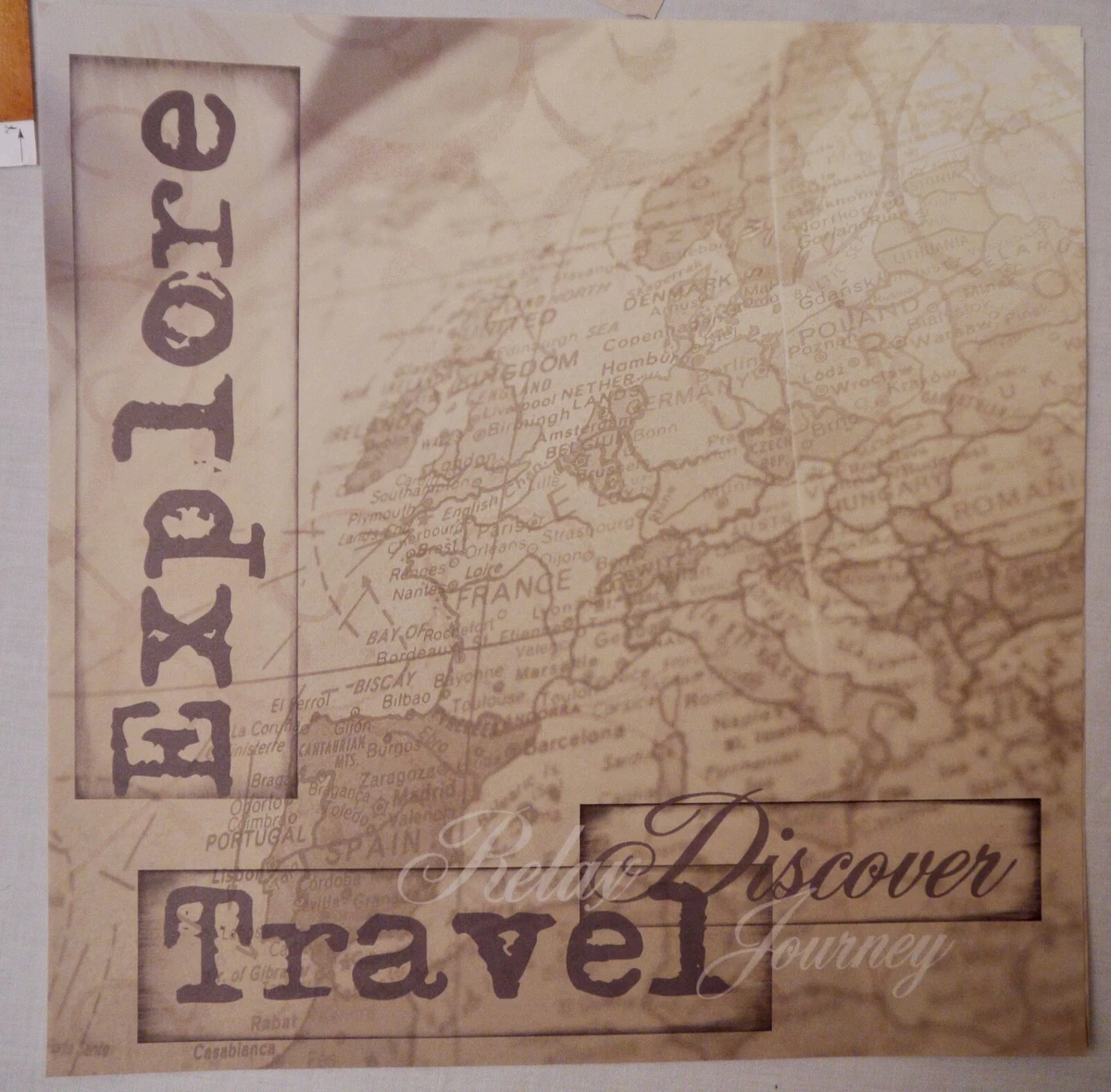 Vacation Scrapbook Paper