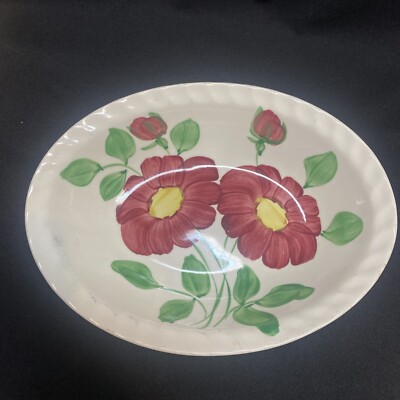 Blue Ridge China 9.5" Oval Serving Bowl Hand Painted Southern Potteries ...