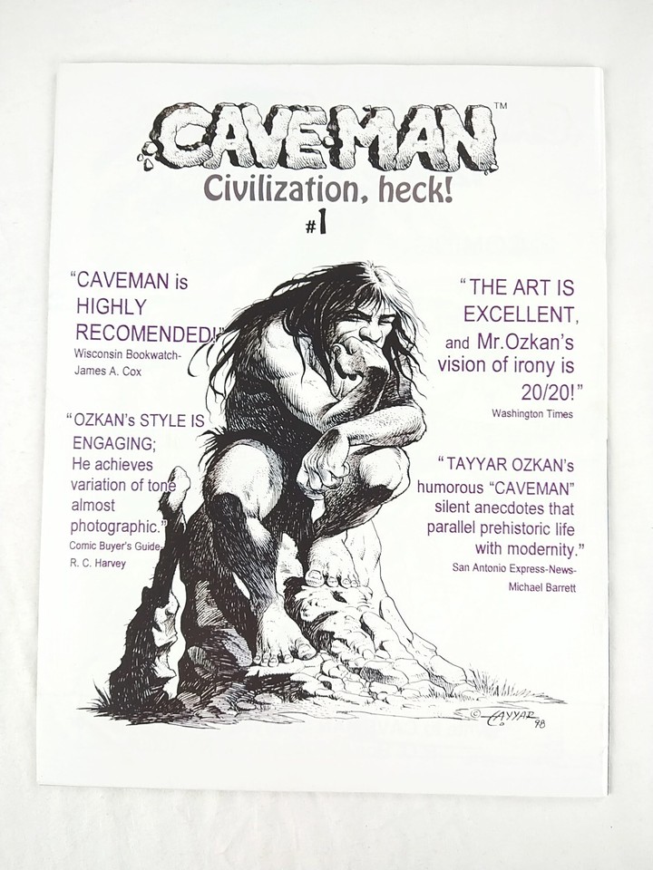 Tayyar Ozkan's Caveman #1 Rare Silent Comic Magazine (1998 Caveman ...