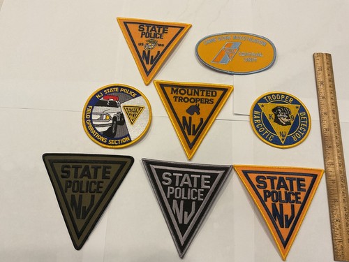 NJ. State Police patches All different 8 piece set. All new.Full size ...