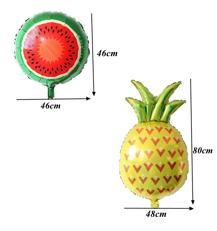 Frucht Früchte Folienballon Helium Luftballon Sommer Party Ananas ...