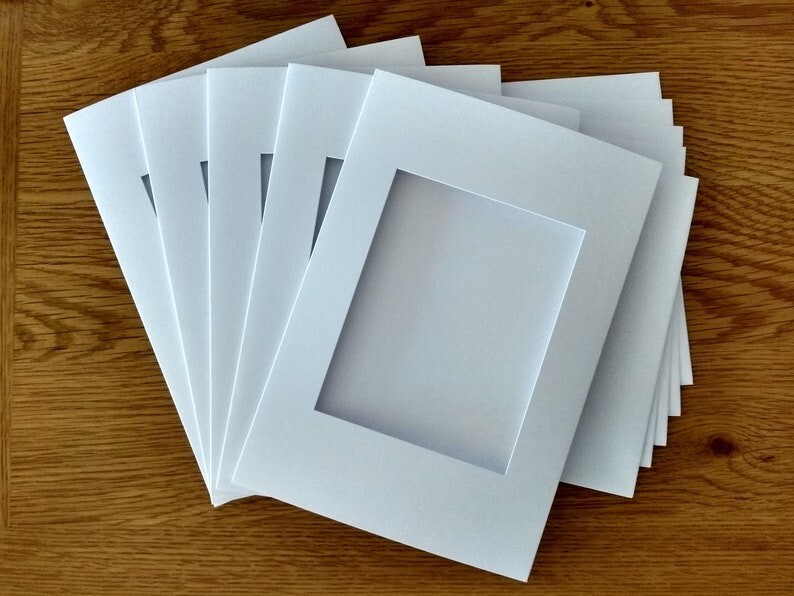 C5 A5 300GSM CARD BLANKS & ENVELOPES 3 FOLD RECTANGLE APERTURE WHITE ...