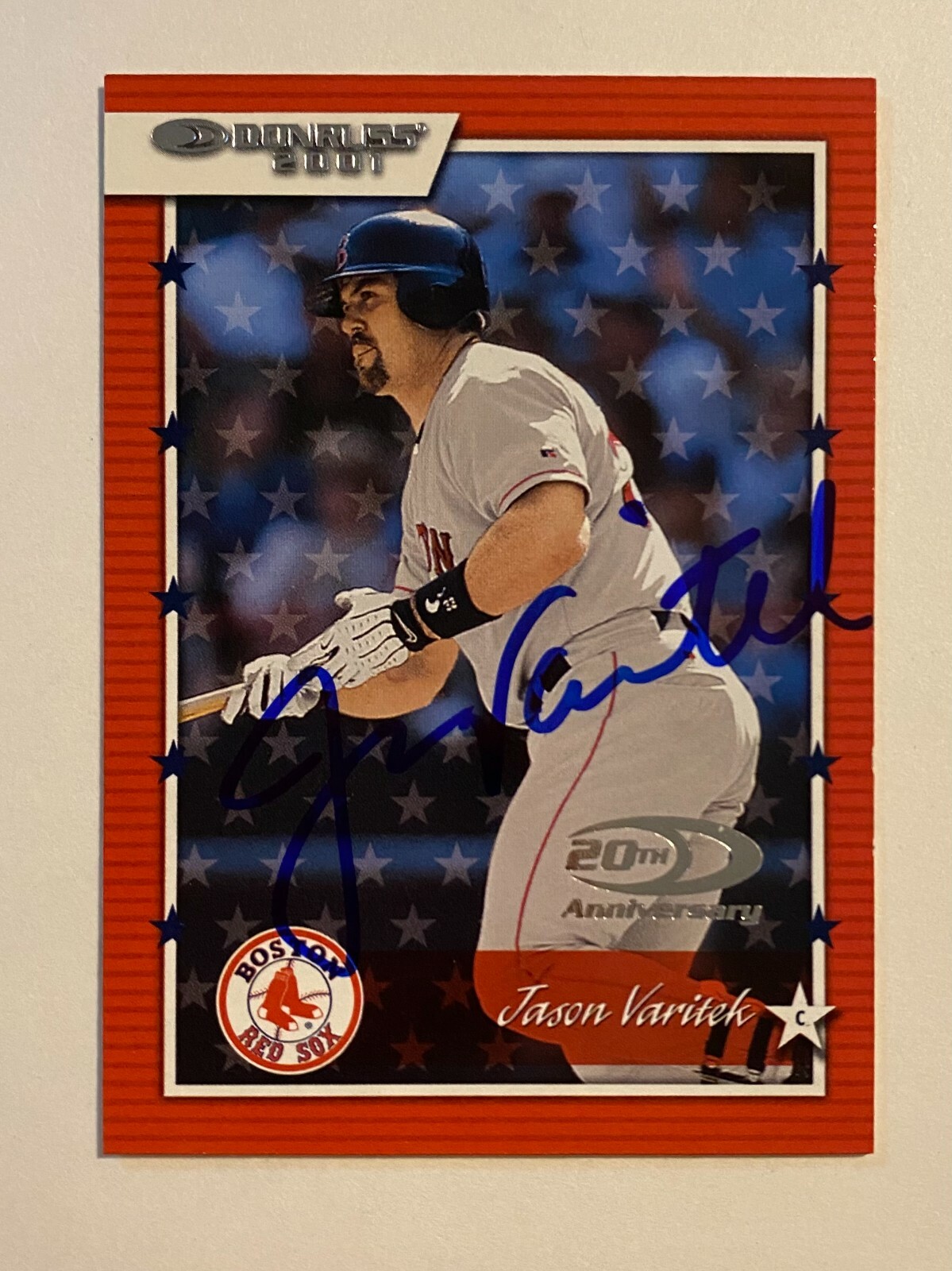 Jason Varitek Signed Donruss #141 2001 Card Boston Red Sox Auto MLB RAD ...